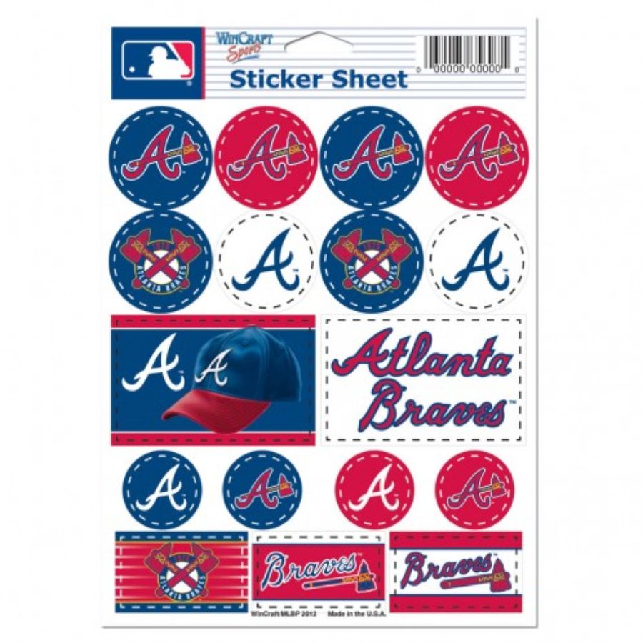 Atlanta Braves - 5x7 Sticker Sheet at Sticker Shoppe
