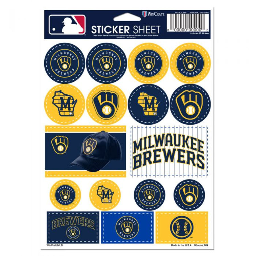 Milwaukee Brewers - 5x7 Sticker Sheet at Sticker Shoppe
