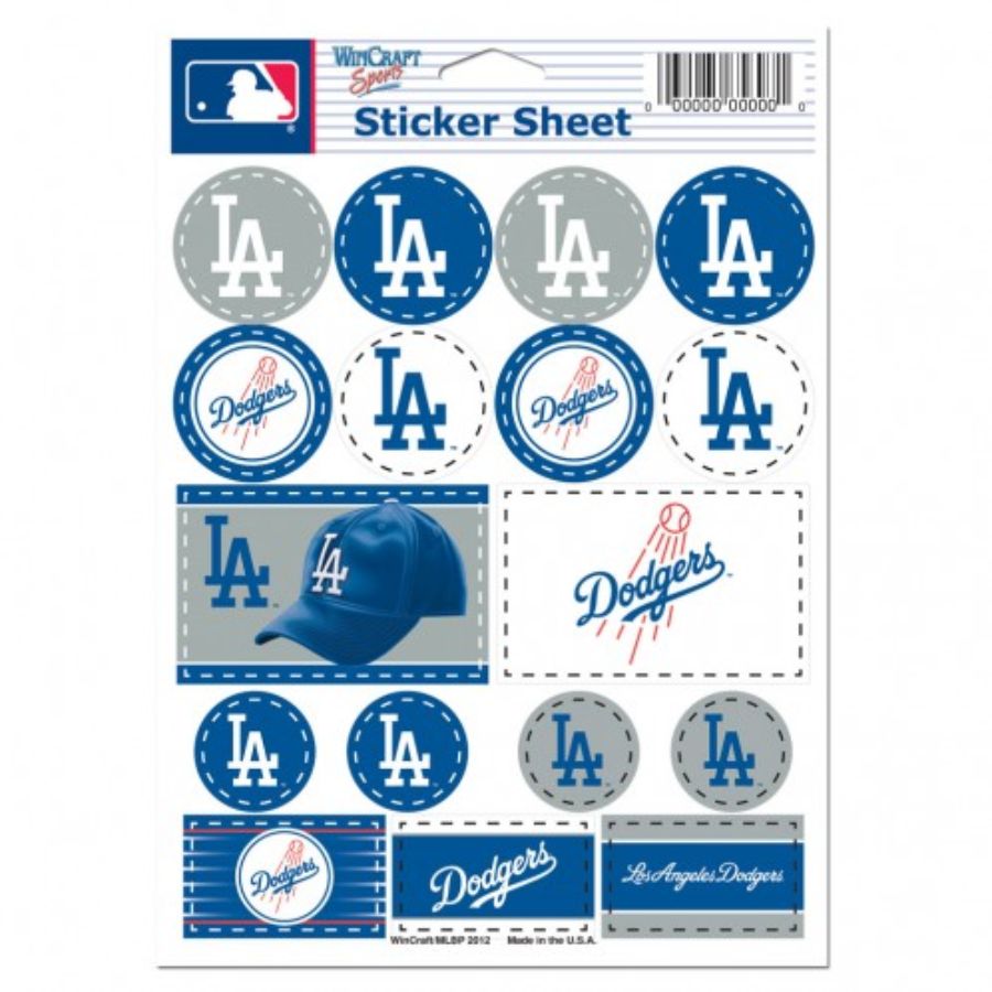 Los Angeles Dodgers - 5x7 Sticker Sheet at Sticker Shoppe