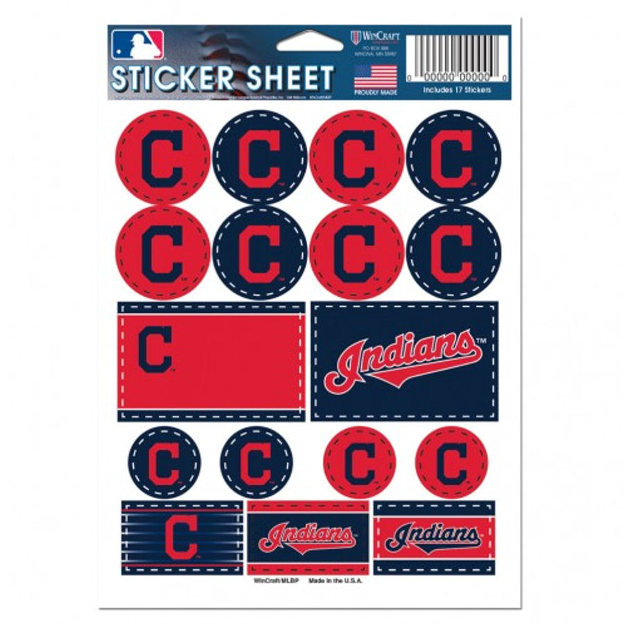 Cleveland Indians - 5x7 Sticker Sheet at Sticker Shoppe