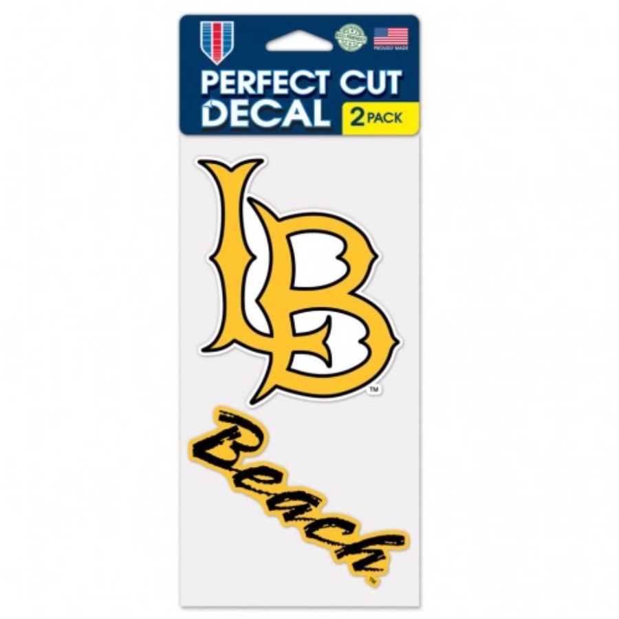 California State University Long Beach 49ers - Set of Two 4x4 Die Cut ...