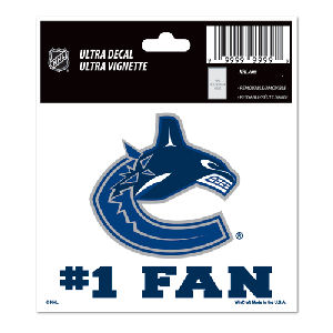 Vancouver Canucks #1 Fan - 3x4 Ultra Decal at Sticker Shoppe