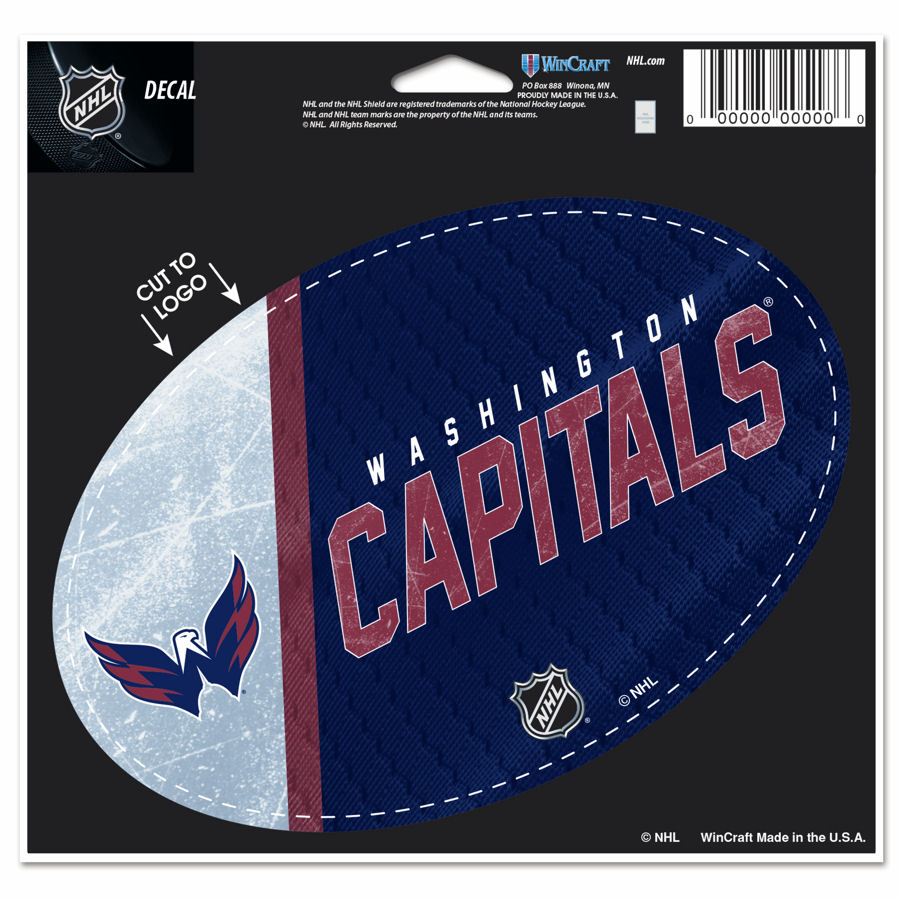 Washington Capitals - 3.5x5 Vinyl Oval Sticker at Sticker Shoppe