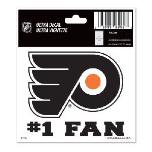 Philadelphia Flyers #1 Fan - 3x4 Ultra Decal at Sticker Shoppe