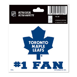 Toronto Maple Leafs #1 Fan - 3x4 Ultra Decal at Sticker Shoppe