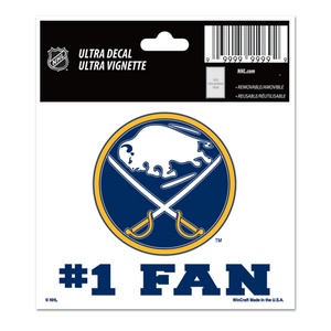 Buffalo Sabres #1 Fan - 3x4 Ultra Decal at Sticker Shoppe