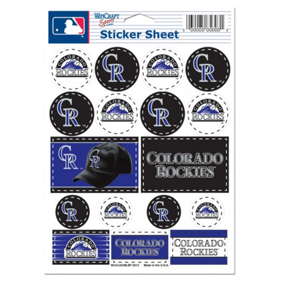 Colorado Rockies - 5x7 Sticker Sheet at Sticker Shoppe