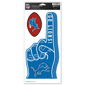 Detroit Lions - Finger Ultra Decal 2 Pack at Sticker Shoppe