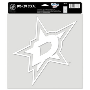 Dallas Stars - 8x8 White Die Cut Decal at Sticker Shoppe