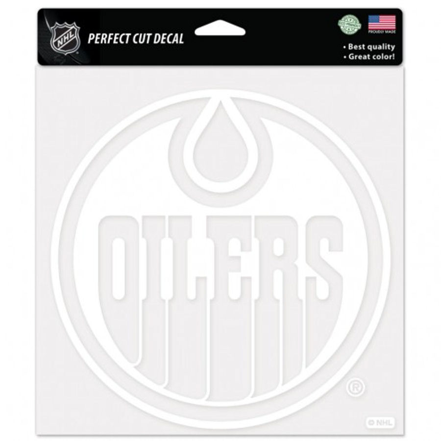 Edmonton Oilers - 8x8 White Die Cut Decal at Sticker Shoppe