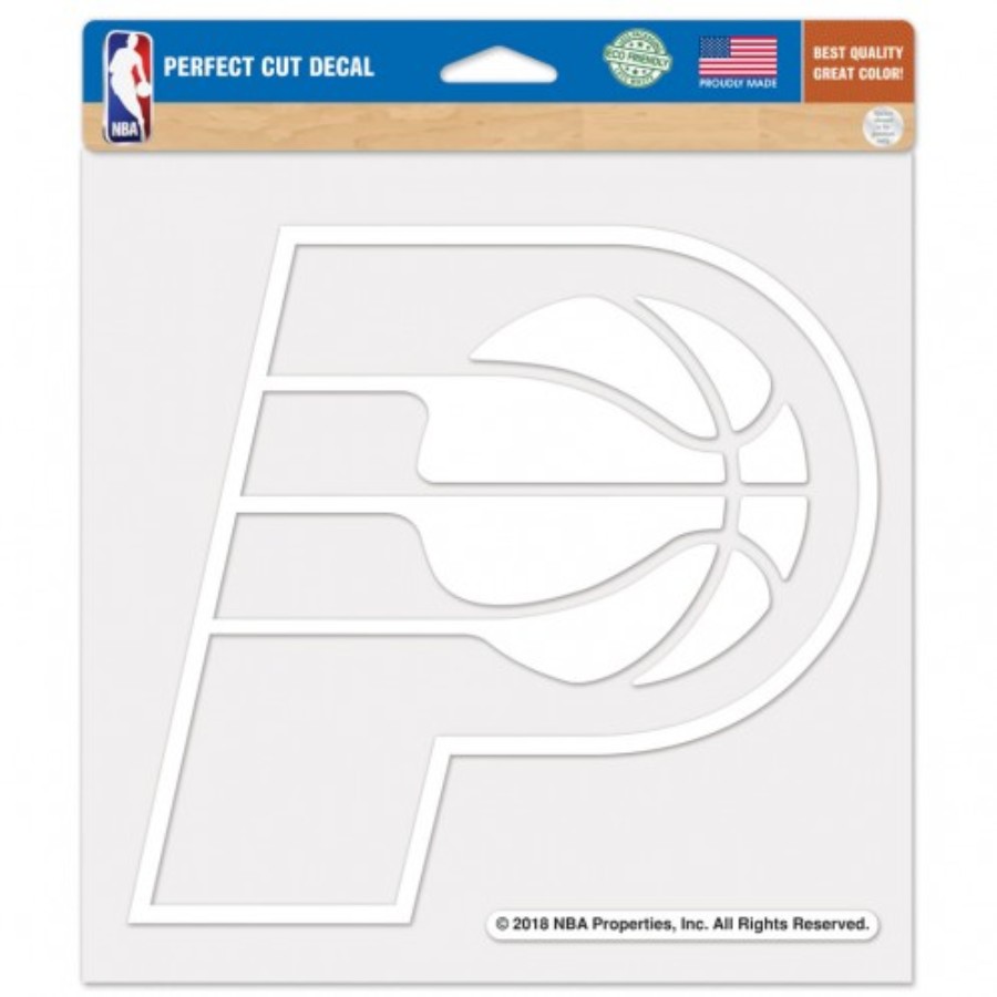 Indiana Pacers - 8x8 White Die Cut Decal at Sticker Shoppe