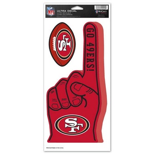 San Francisco 49ers - Finger Ultra Decal 2 Pack at Sticker Shoppe
