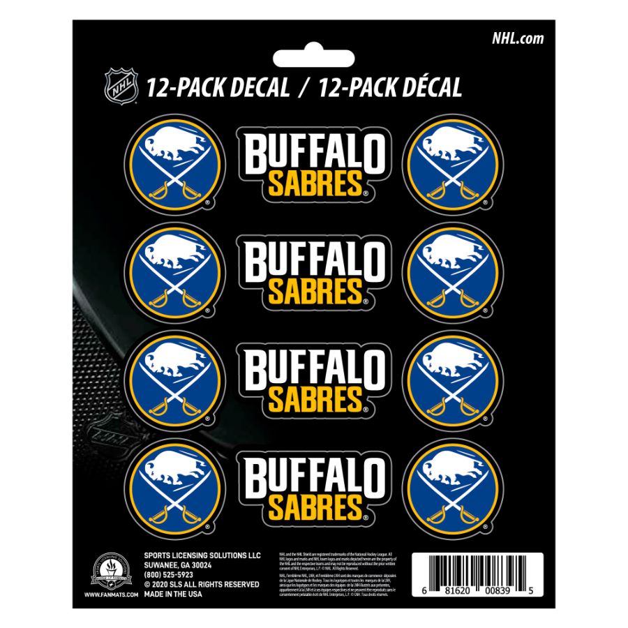 Buffalo Sabres - Set Of 12 Sticker Sheet at Sticker Shoppe