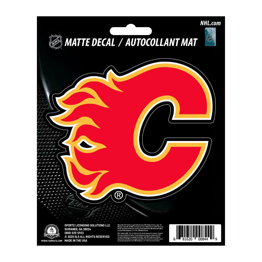 Calgary Flames - Vinyl Matte Sticker at Sticker Shoppe