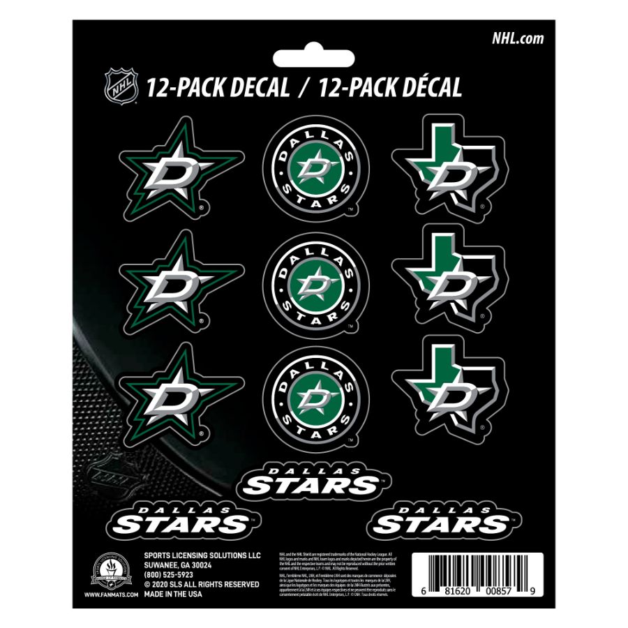Dallas Stars - Set Of 12 Sticker Sheet at Sticker Shoppe