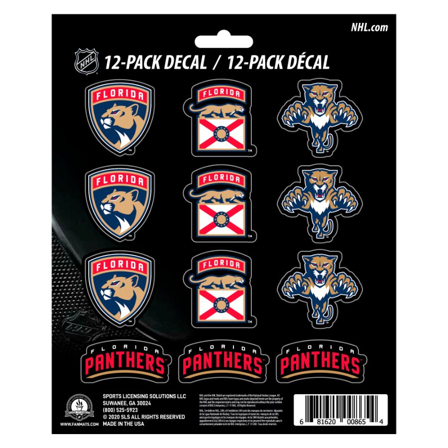 Florida Panthers - Set Of 12 Sticker Sheet at Sticker Shoppe