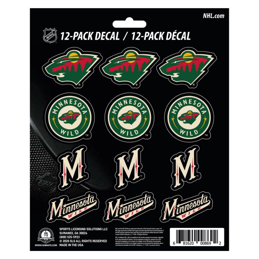 Minnesota Wild - Set Of 12 Sticker Sheet at Sticker Shoppe