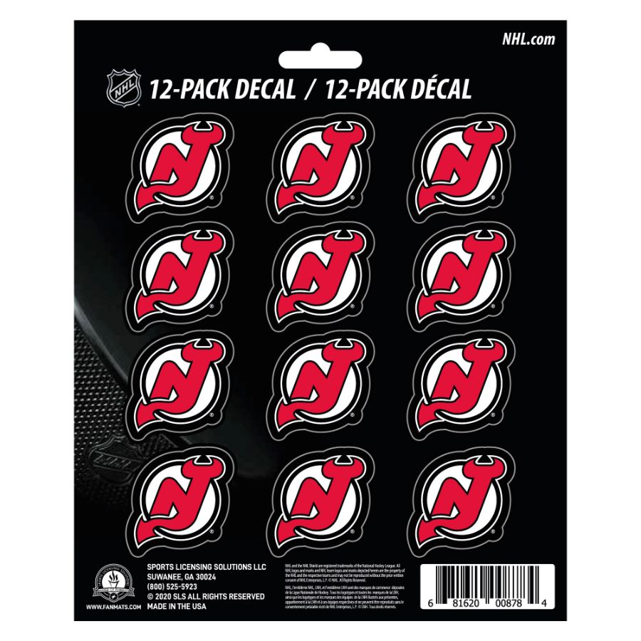 New Jersey Devils Sticker Sheet of 12 at Sticker Shoppe