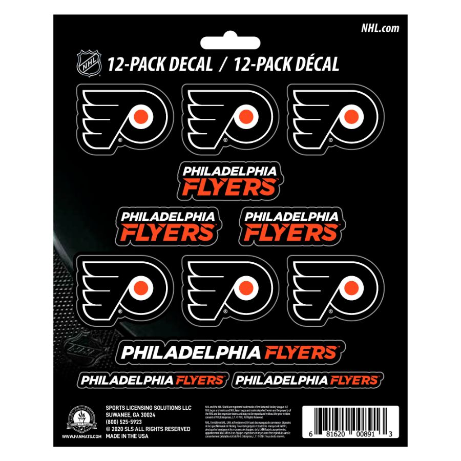 Philadelphia Flyers - Set Of 12 Sticker Sheet at Sticker Shoppe