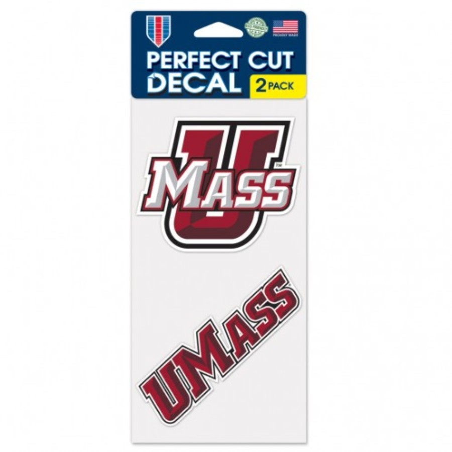University Of Massachusetts-Amherst Minutemen - Set of Two 4x4 Die Cut ...
