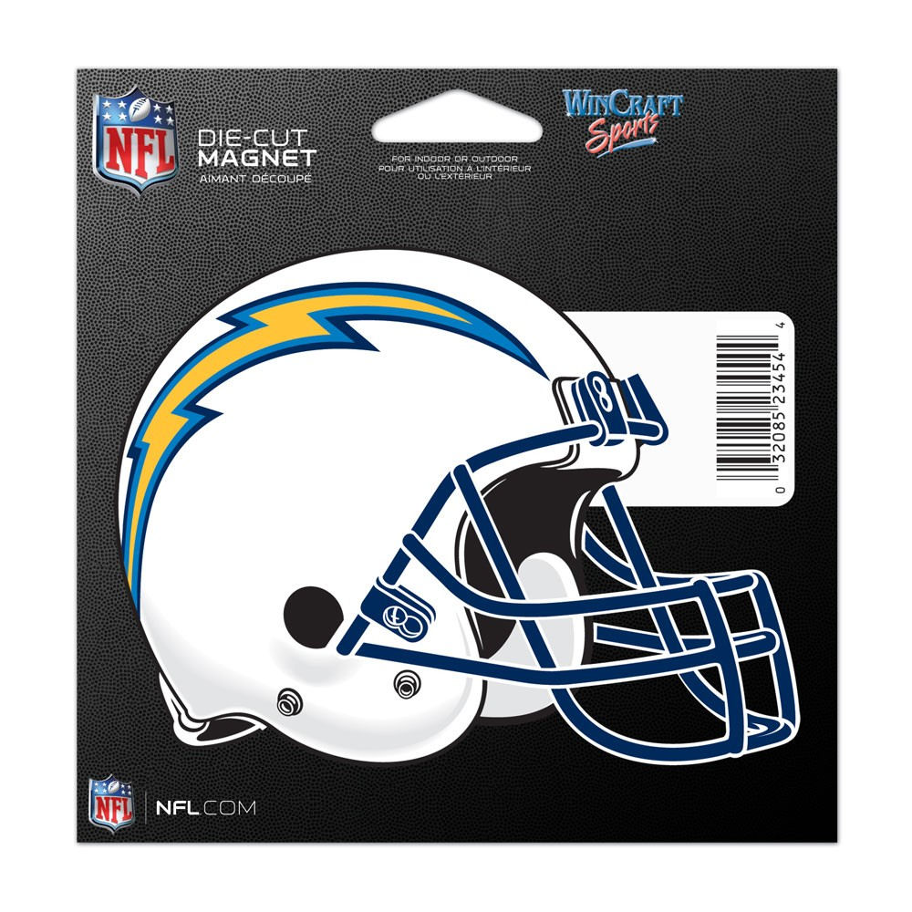 Los Angeles Chargers Helmet - 4.5" Die Cut Logo Magnet at Sticker Shoppe