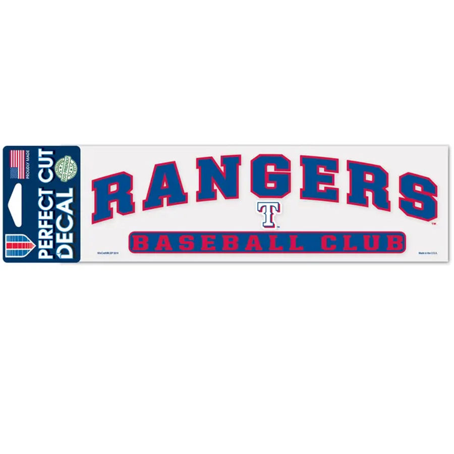 Texas Rangers Baseball Club - 3x10 Die Cut Decal at Sticker Shoppe