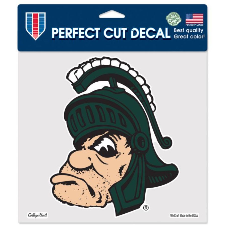 Michigan State University Spartans Retro - 8x8 Full Color Die Cut Decal ...