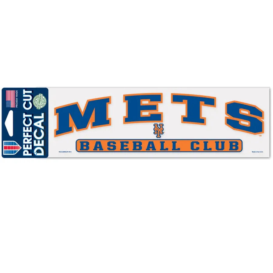 New York Mets BasebalL Club - 3x10 Die Cut Decal at Sticker Shoppe