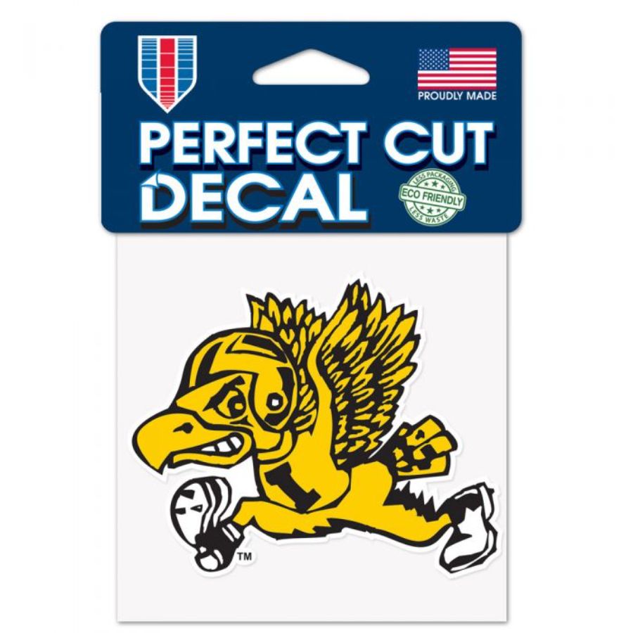 University Of Iowa Hawkeyes Retro Football - 4x4 Die Cut Decal at ...