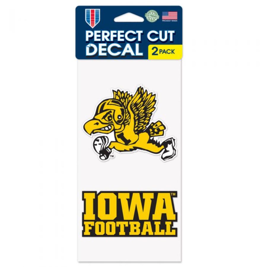 University Of Iowa Hawkeyes Football - Set of Two 4x4 Die Cut Decals at ...