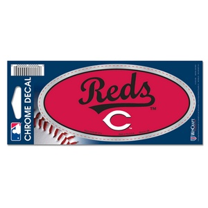 Cincinnati Reds - 3x7 Oval Chrome Decal at Sticker Shoppe