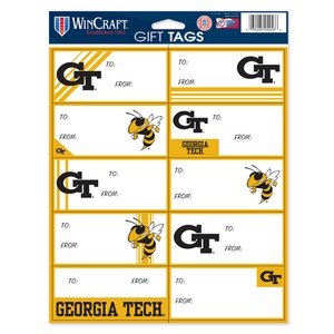 Georgia Tech Yellow Jackets - Sheet of 10 Gift Tag Labels at Sticker Shoppe