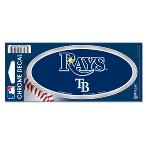Tampa Bay Rays - 3x7 Oval Chrome Decal at Sticker Shoppe