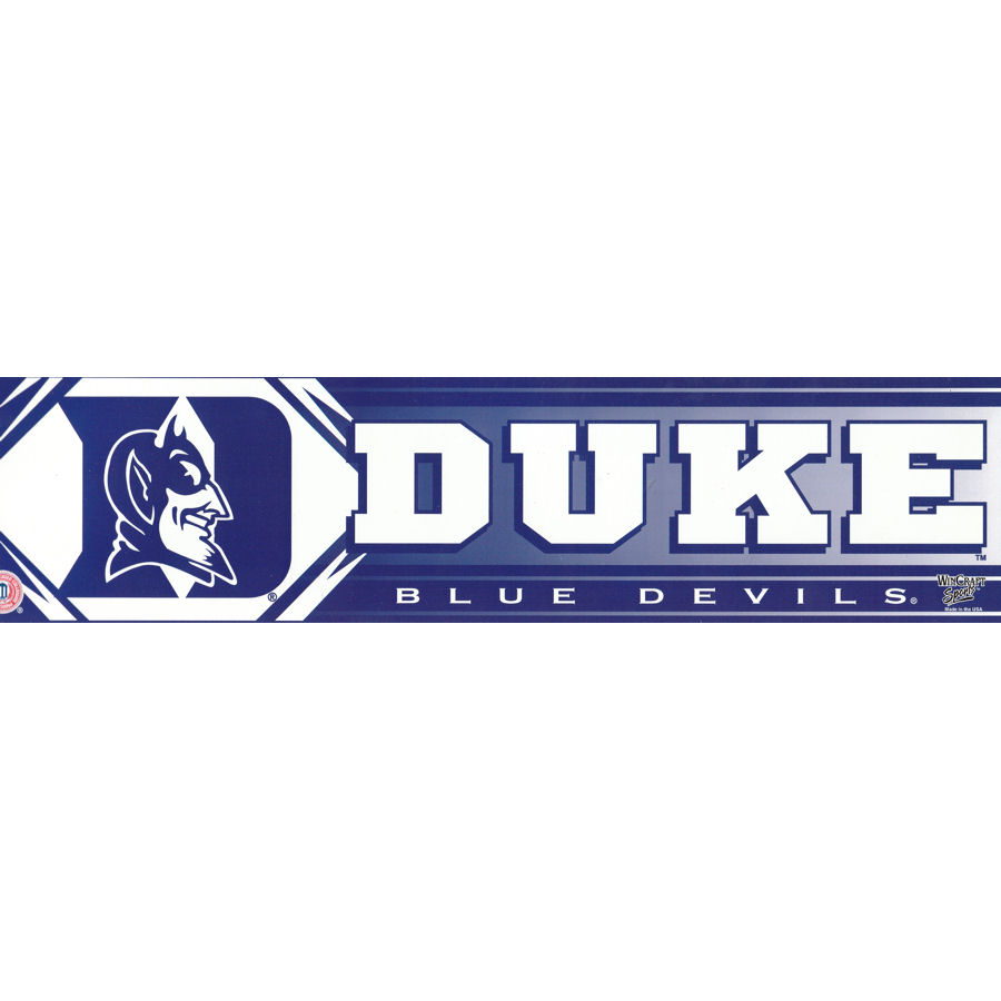 Duke University Blue Devils - 3x12 Bumper Sticker Strip at Sticker Shoppe