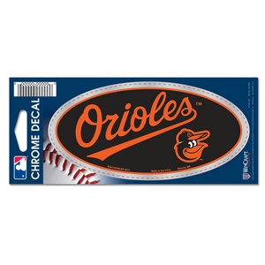 Baltimore Orioles - 3x7 Oval Chrome Decal at Sticker Shoppe