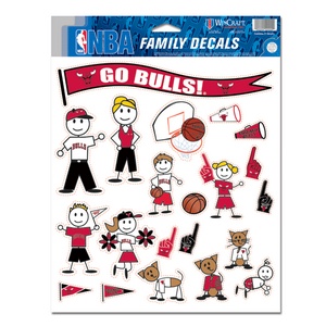 Chicago Bulls - 8.5x11 Family Sticker Sheet at Sticker Shoppe