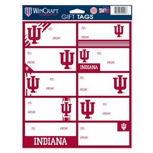 Indiana University Hoosiers - Sheet of 10 Gift Tag Labels at Sticker Shoppe