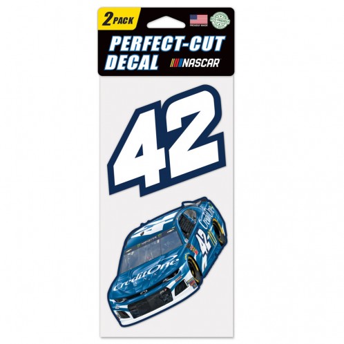 Kyle Larson #42 - Set of Two 4x4 Die Cut Decals at Sticker Shoppe