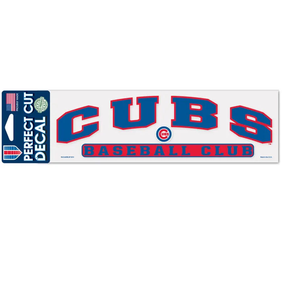 Chicago Cubs Baseball Club - 3x10 Die Cut Decal at Sticker Shoppe