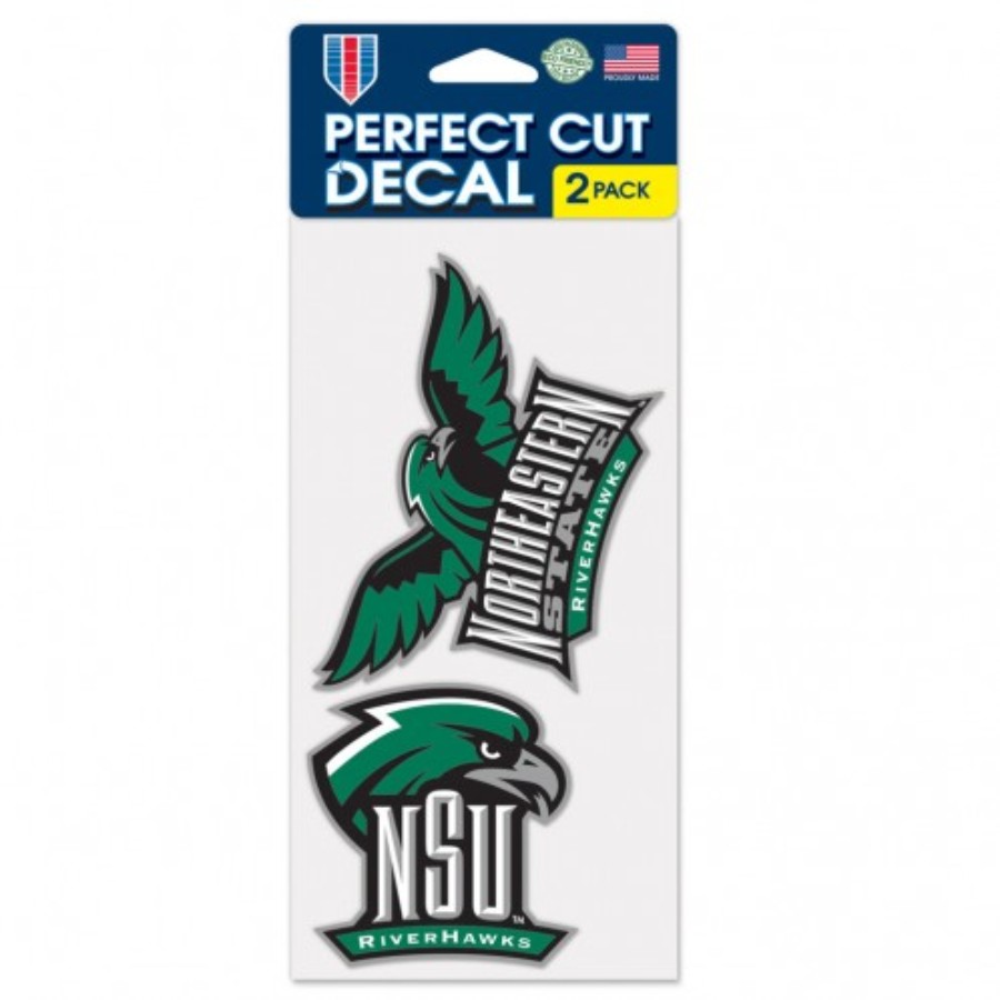 Northeastern State University RiverHawks - Set of Two 4x4 Die Cut ...