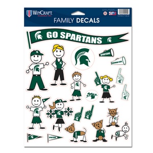 Michigan State University Spartans - 8.5x11 Family Sticker Sheet at ...