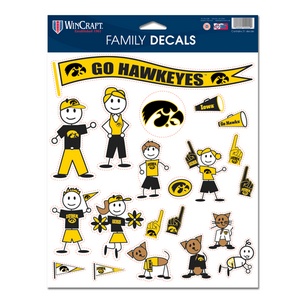 University Of Iowa Hawkeyes - 8.5x11 Family Sticker Sheet at Sticker Shoppe