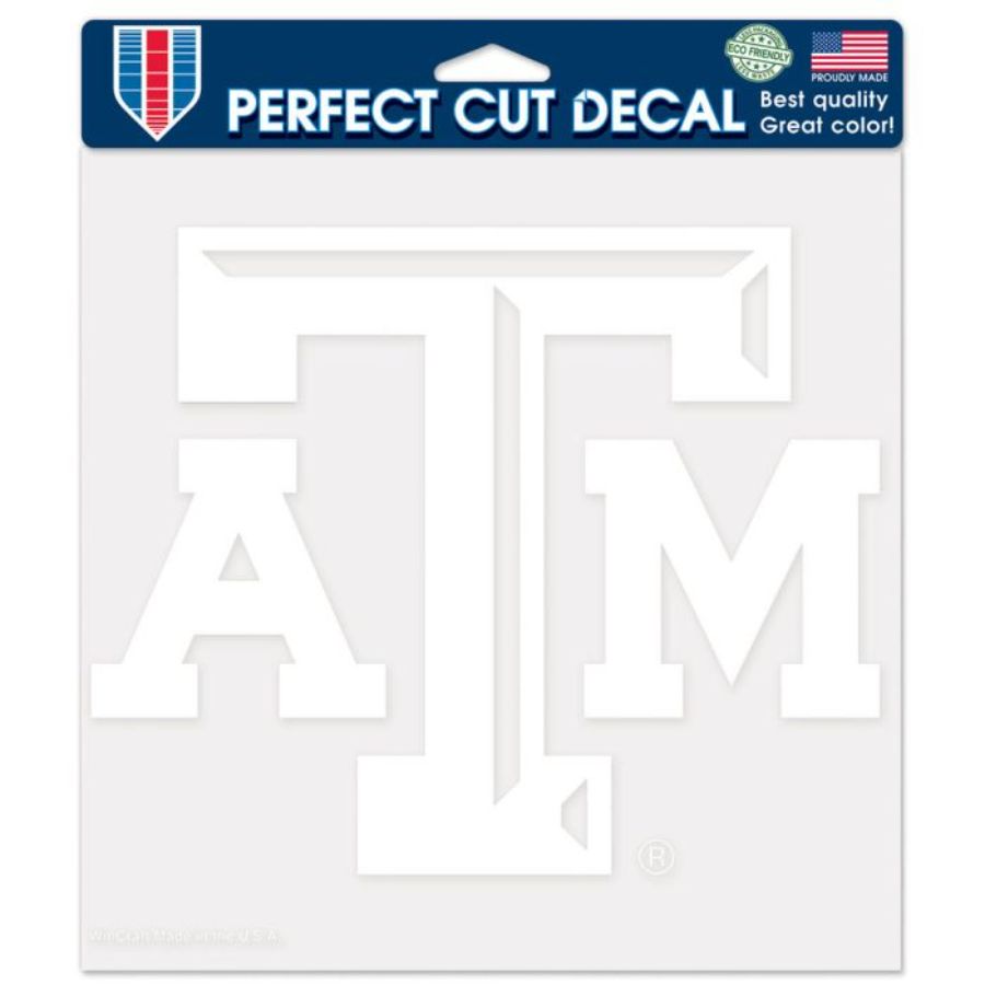Texas A&M University Aggies - 8x8 White Die Cut Decal at Sticker Shoppe