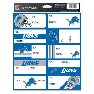 Detroit Lions - Sheet of 10 Gift Tag Labels at Sticker Shoppe