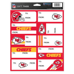 Kansas City Chiefs - Sheet of 10 Gift Tag Labels at Sticker Shoppe