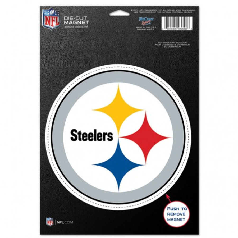 Pittsburgh Steelers - 6.5" Die Cut Logo Magnet at Sticker Shoppe