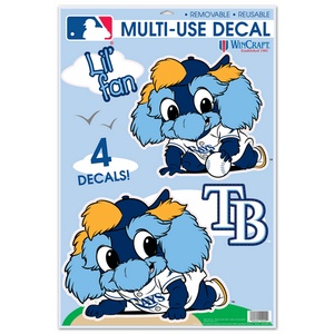 Tampa Bay Rays Lil Fan Mascot - Set of 4 Ultra Decals at Sticker Shoppe