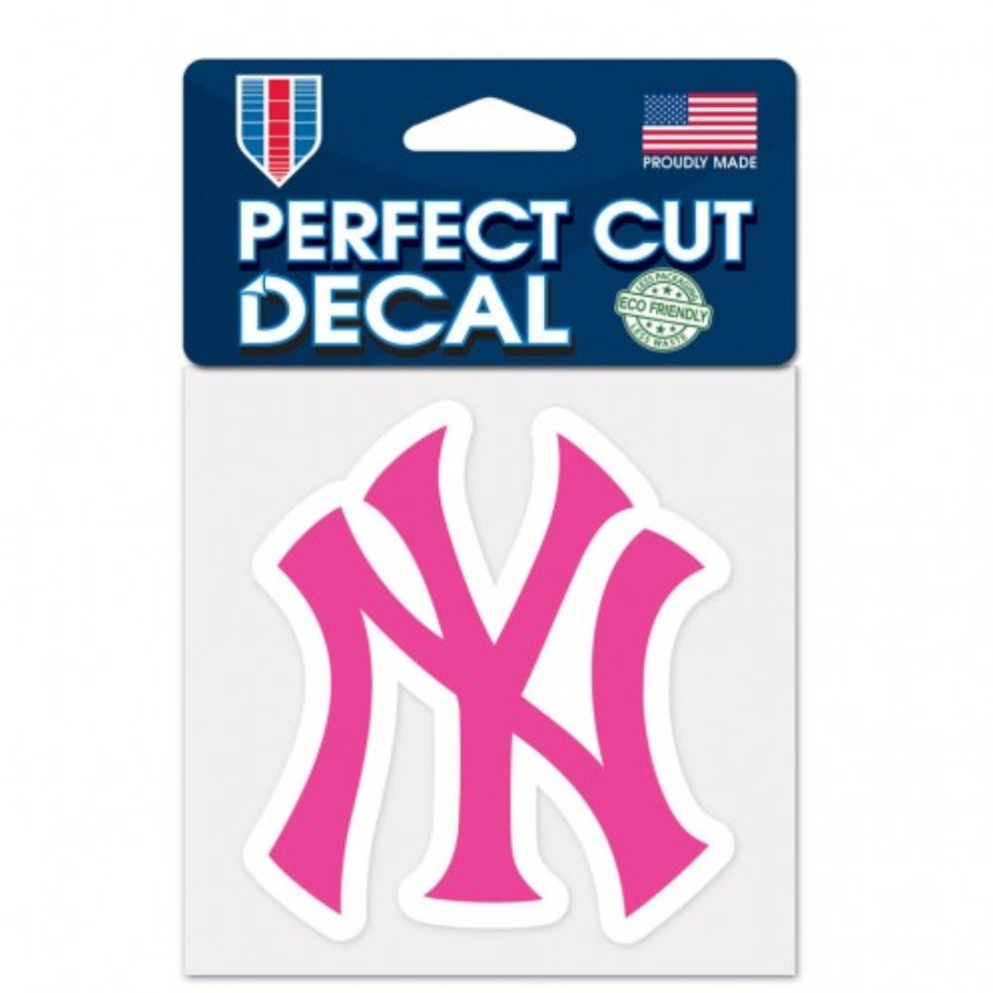 New York Yankees Pink - 4x4 Die Cut Decal at Sticker Shoppe
