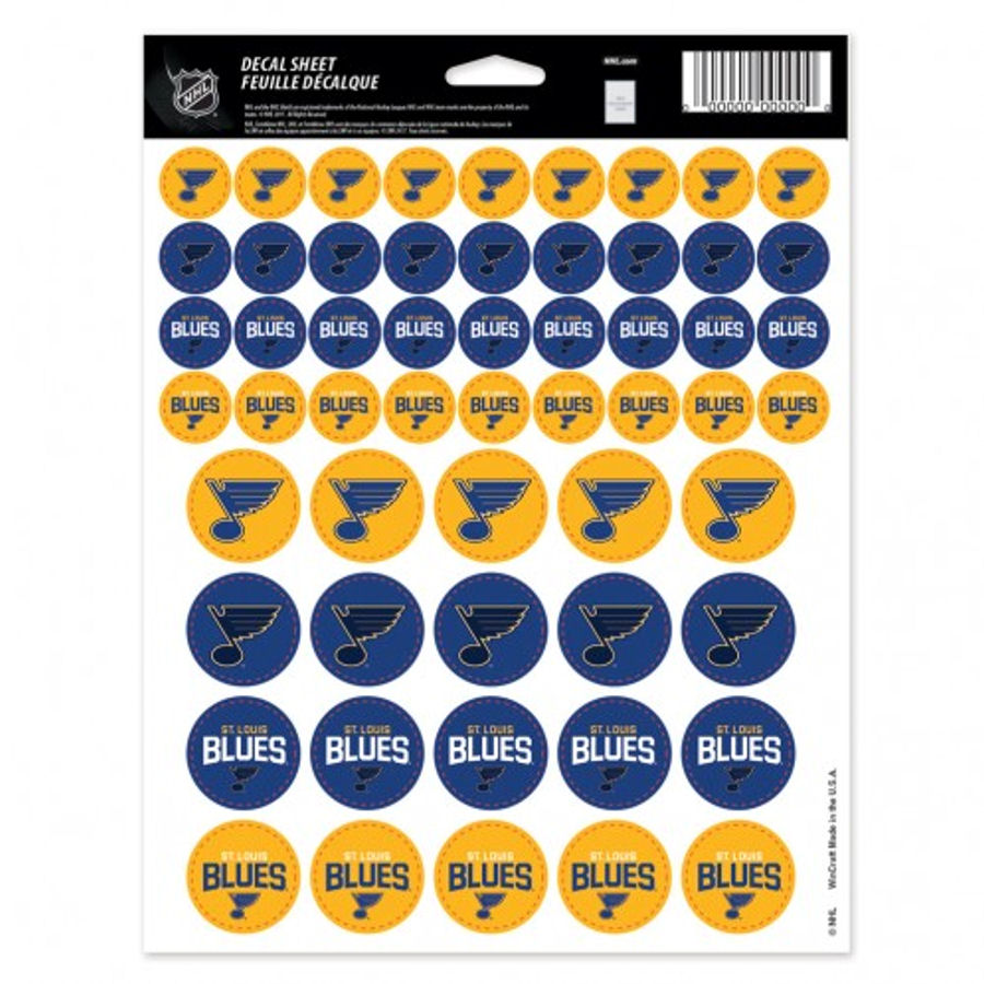 St. Louis Blues - 8.5x11 Sticker Sheet at Sticker Shoppe