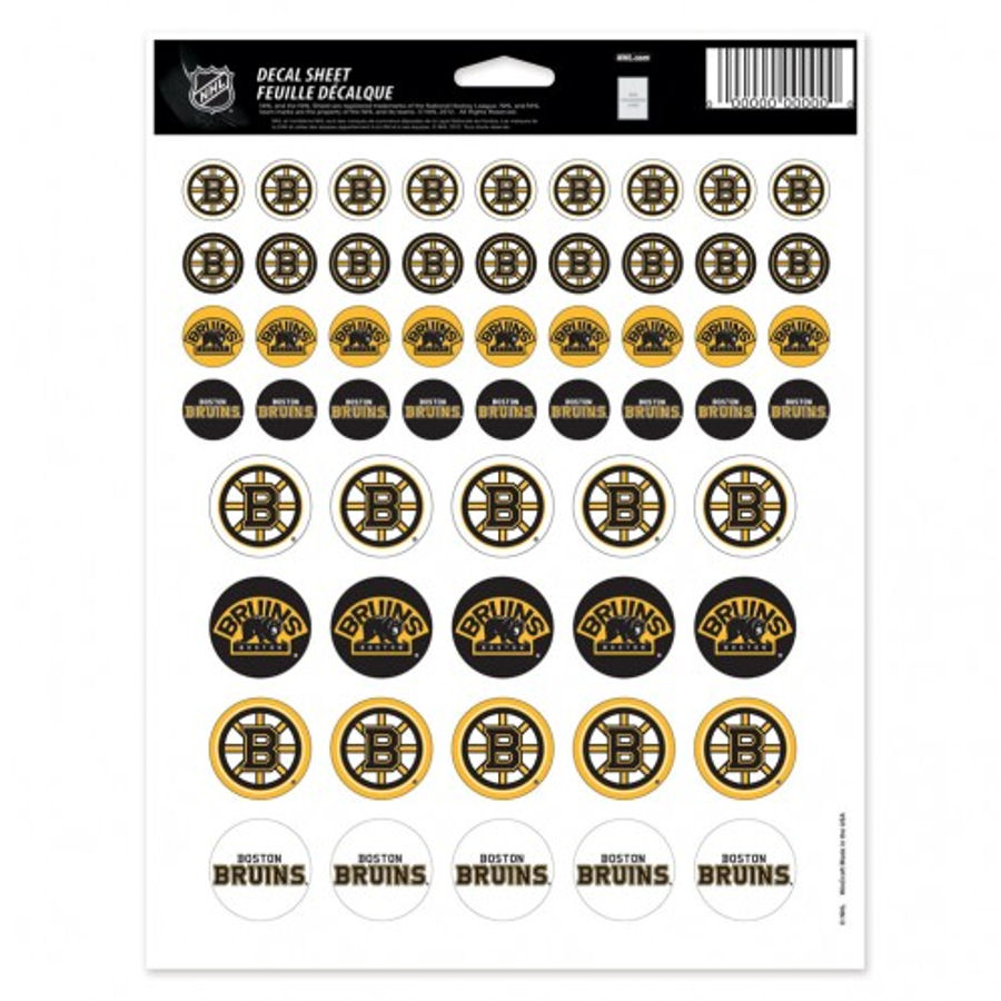 Boston Bruins - 8.5x11 Sticker Sheet at Sticker Shoppe